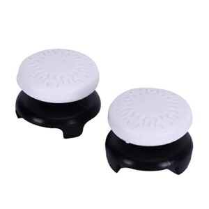 ashata 2pcs thumbstick extender for ps5, 3d texture thumb grip stick joystick thumbstick for playstation 5 controller (white)