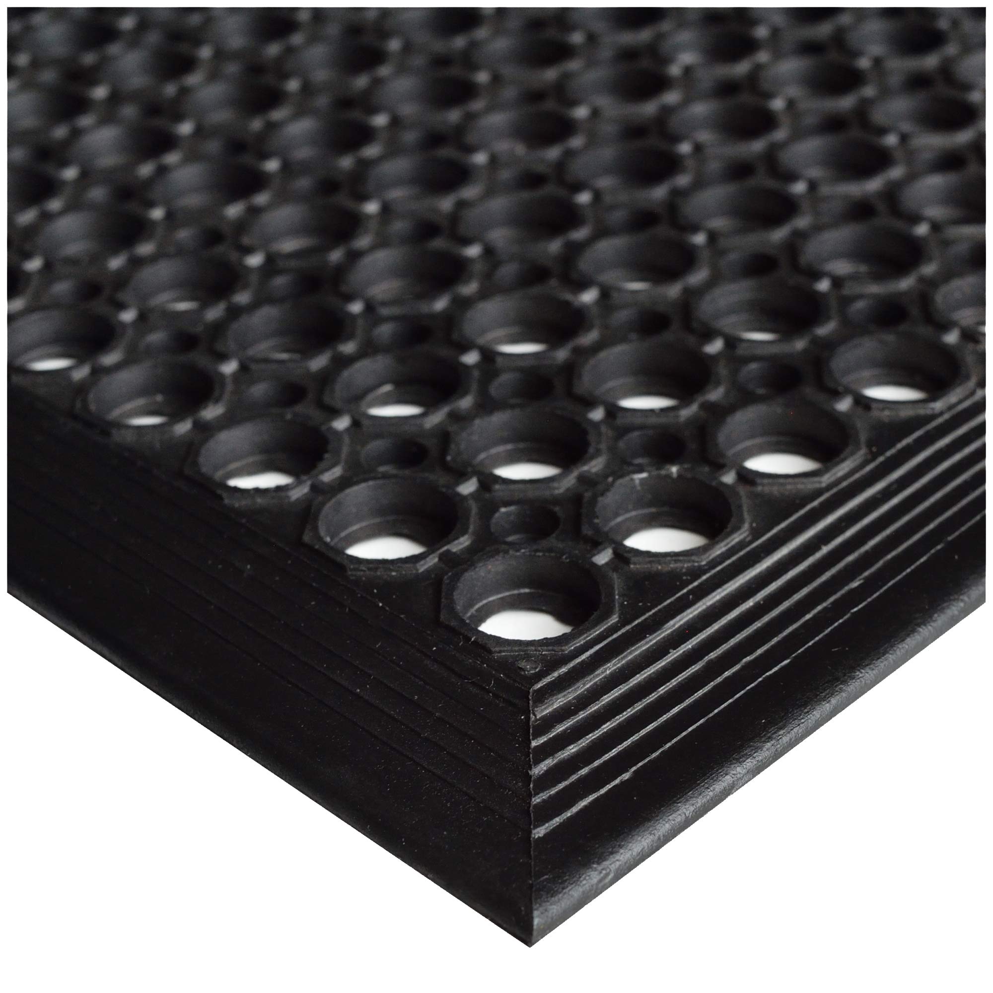 UNIMAT-Anti-Fatigue Outdoor Rubber Drainage with Non-Slip Backing Heavy Duty Mat for Restaurant Industrial Use-3'x 5' Black Mat-Ideal Bar Accessory