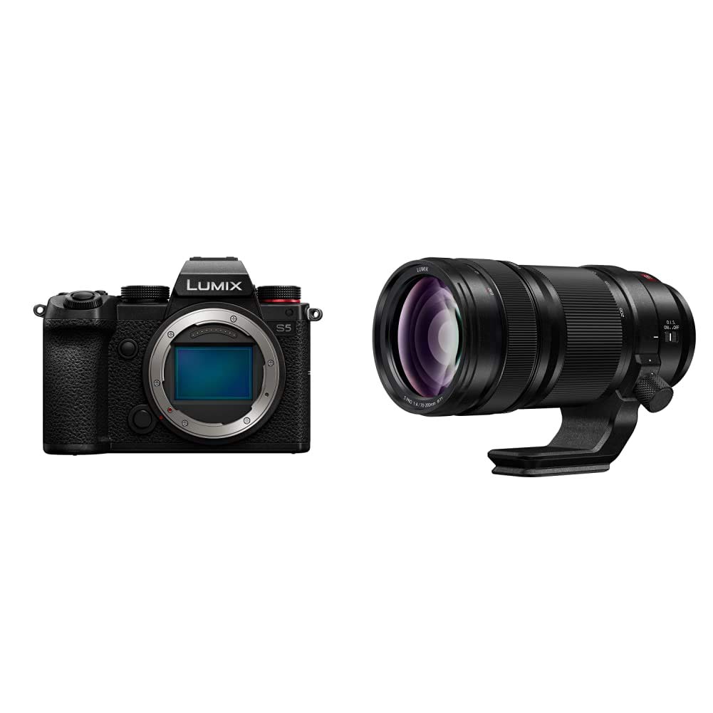 Panasonic LUMIX S5 Full Frame Mirrorless Camera (DC-S5BODY) and LUMIX S PRO 70-200mm F4 Telephoto Lens (S-R70200)