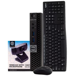 dell optiplex 7040 desktop mini business pc computer, intel quad core i5, 16gb ram, 1tb ssd, windows 10 professional, 16gb flash drive, wireless keyboard & mouse, wifi (renewed)