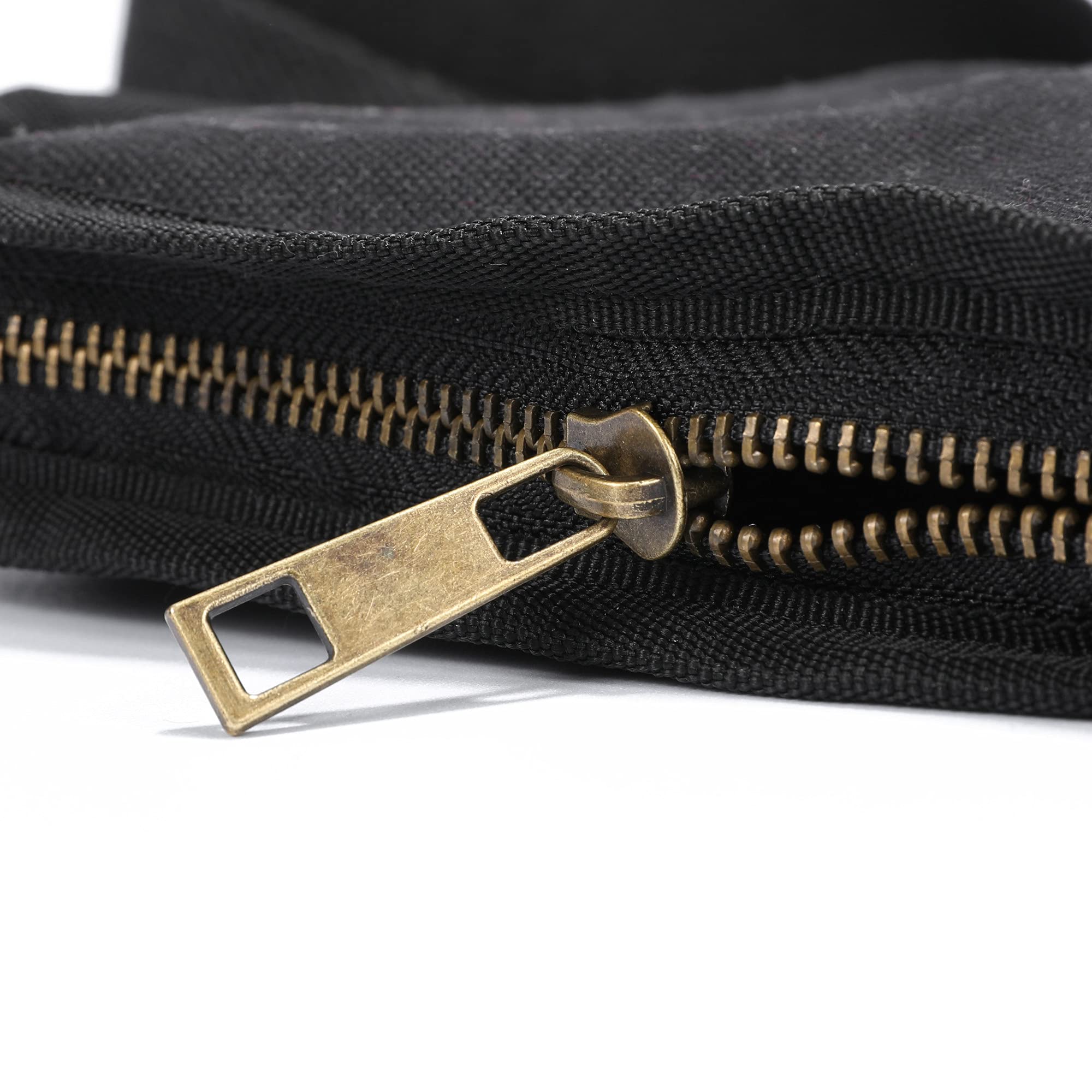 Heavy Duty Waxed Canvas, Multi-Purpose Knife Case With 5 Slots, Durable Handle, Elastic Band (Black)