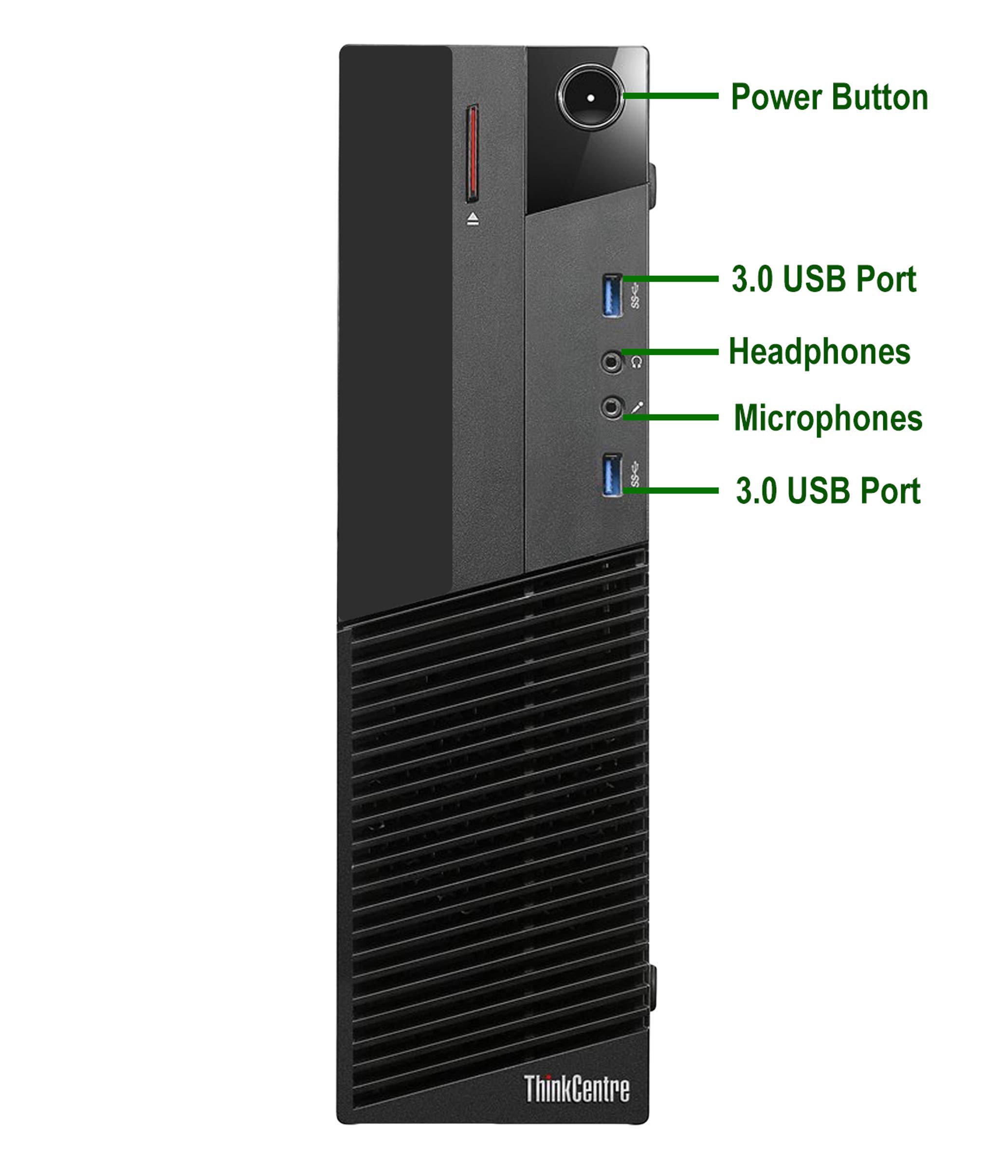 Lenovo M93P SFF Computer Desktop PC, Intel Core i5 3.2GHz Processor, 16GB Ram, 128GB M.2 SSD, 2TB HDD, Wireless Keyboard & Mouse, WiFi | Bluetooth, New 23.8" FHD LED Monitor, Win 10 Pro (Renewed)