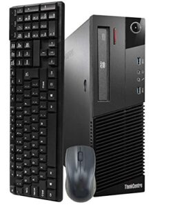 lenovo thinkcentre m93p sff computer desktop pc, intel core i5 3.2ghz processor, 16gb ram, 256gb m.2 ssd, 2tb hard drive, wireless keyboard & mouse, wifi | bluetooth, windows 10 pro (renewed)