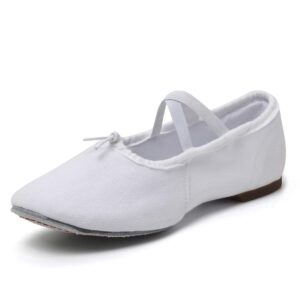 swdzm women's latin dance shoes close toe canvas ballroom tango yoga teaching practice dancing shoes,white,wzj us 8.5