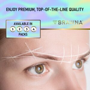 BRAWNA [ Upgraded Version ] 30 Meters White Brow Mapping string for Eyebrow Measuring - Microblading Supplies - PMU Kit - Pre inked Mapping Thread