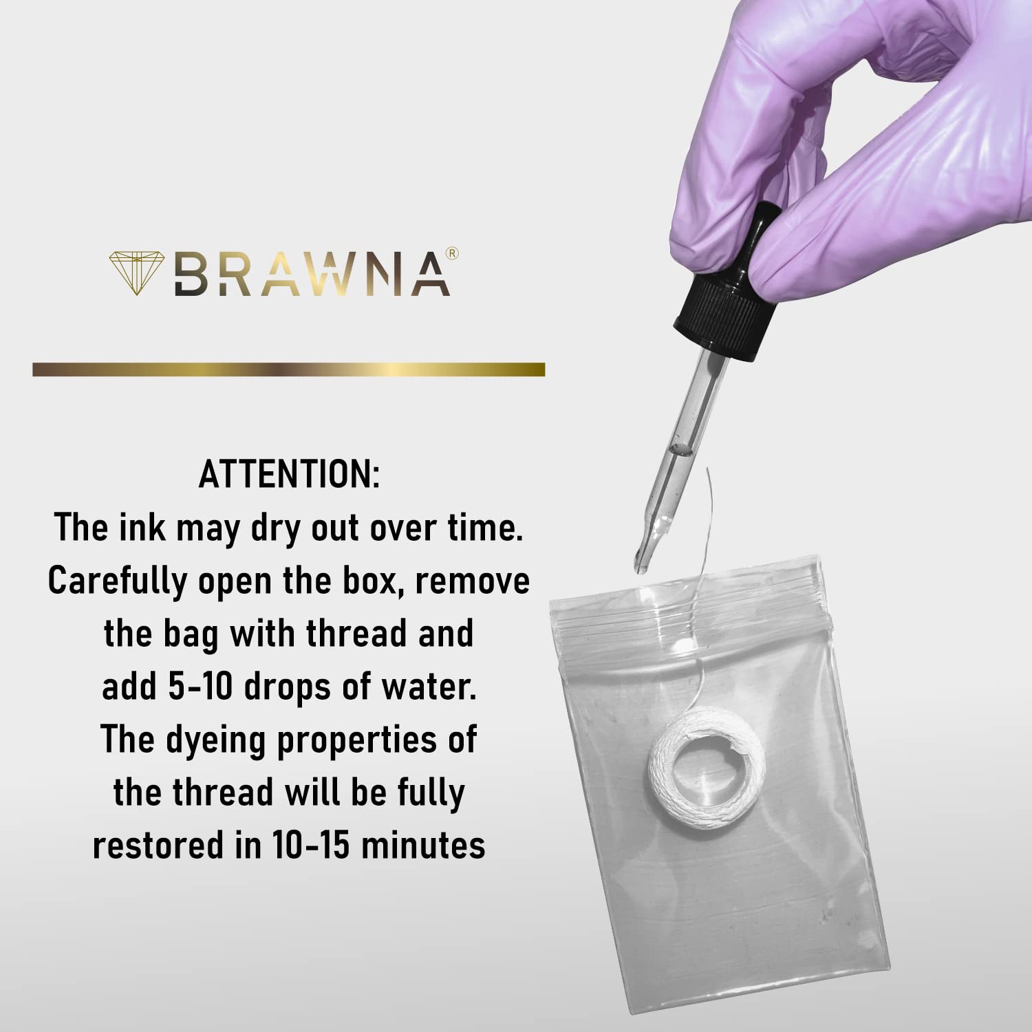 BRAWNA [ Upgraded Version ] 30 Meters White Brow Mapping string for Eyebrow Measuring - Microblading Supplies - PMU Kit - Pre inked Mapping Thread