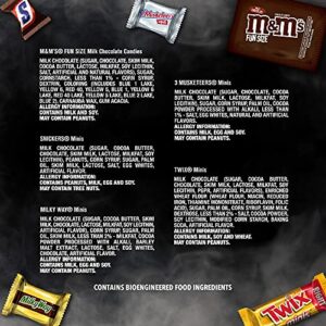 SNICKERS, M&M'S, TWIX, MILKY WAY & 3 MUSKETEERS Assorted Milk Chocolate Bulk Candy Variety Pack, 77.63 oz Bag