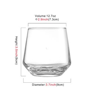 Hyperspace Whiskey Glasses, 12 Ounce Drinking Cups, Wine Glasses Set of 6, Wedding and Celebration Glassware