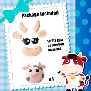 JeVenis Cute Cow Cake Decoration Farm Animal Birthday Cow Cake Topper for Baby Shower Party Decorations