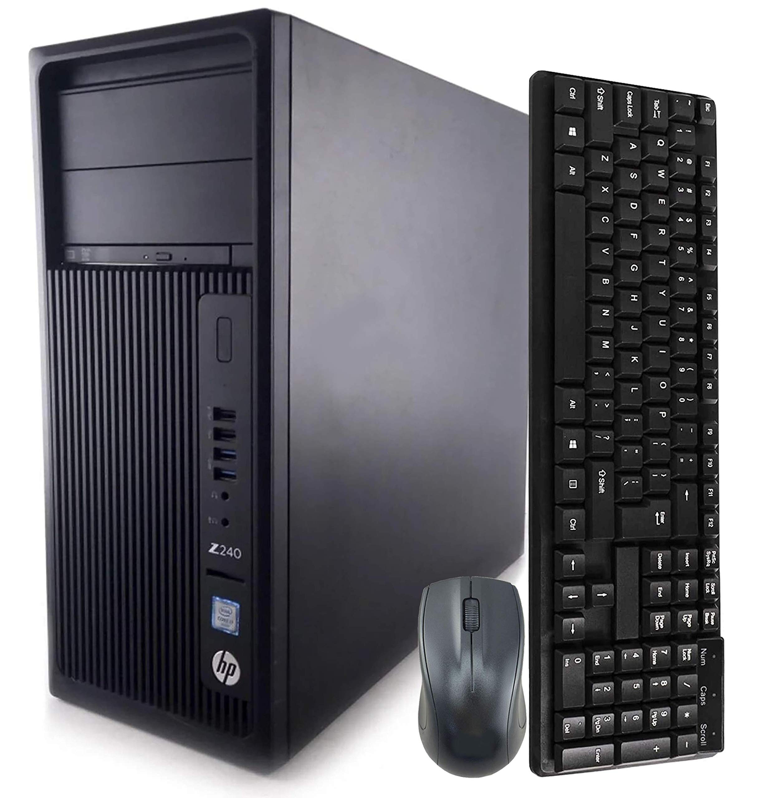 HP Z240 Tower Computer Workstation PC, Intel Core i5 6600 3.3GHz Processor, 32GB DDR4 Ram, 1TB SSD, Wireless Keyboard & Mouse, WiFi | Bluetooth, Windows 10 Professional (Renewed)