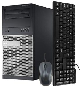 dell optiplex 9020 tower computer desktop pc, intel core i7-4970k 4.00ghz, 16gb ram, 256 m.2 ssd, 2tb hdd, wifi | bluetooth, dvd drive, nvidia geforce gt 1030 2gb ddr5, windows 10 pro (renewed)