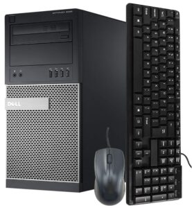 dell optiplex 9020 tower computer desktop pc, intel core i7-4970k 4.00ghz, 16gb ram, 128gb m.2 ssd, 1 tb hdd, wifi | bluetooth, dvd drive, nvidia geforce gt 1030 2gb ddr5, windows 10 pro (renewed)