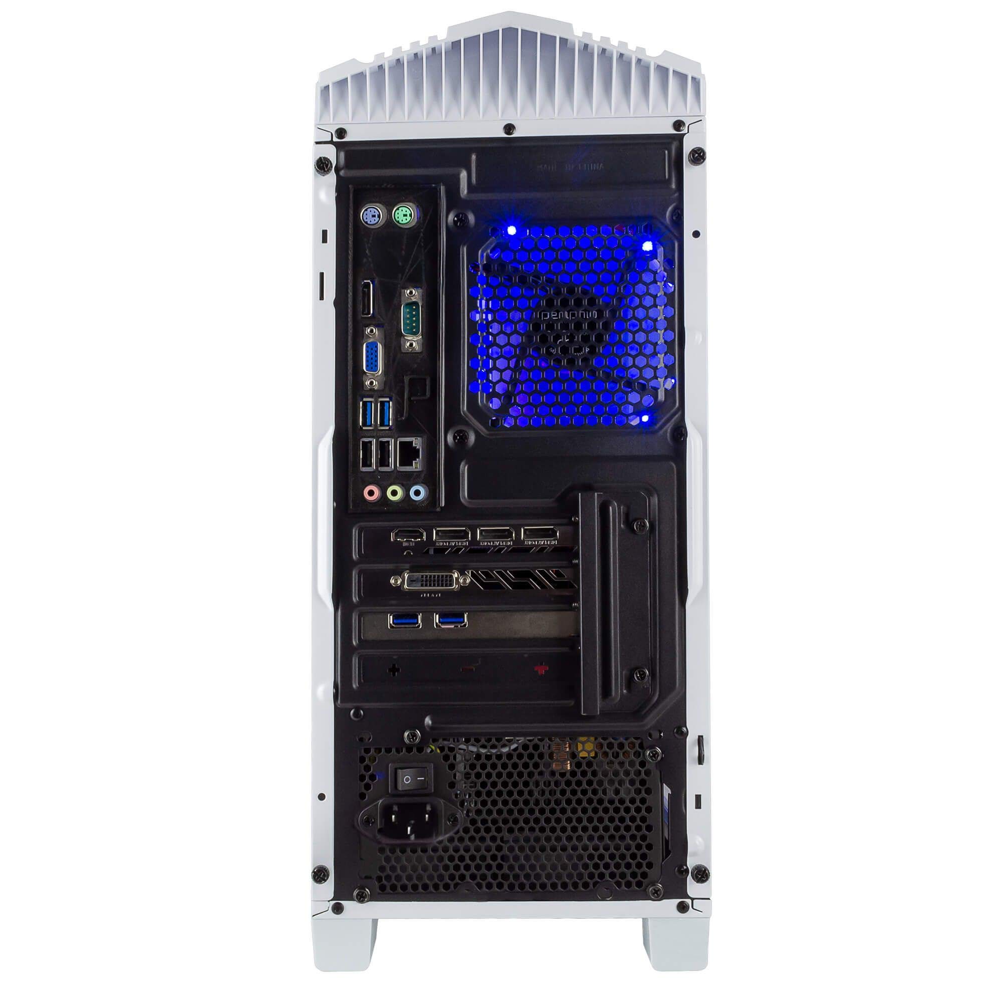 Periphio Vortex Gaming PC Desktop Computer Tower, Intel Quad Core i5 3.2GHz, 16GB RAM, 120GB SSD 500GB 7200 RPM HDD, Windows 10, Nvidia GT1030 2GB Graphics Card, HDMI, Wi-Fi (Renewed)