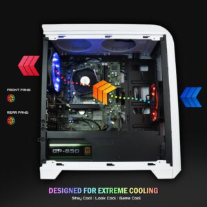 Periphio Vortex Gaming PC Desktop Computer Tower, Intel Quad Core i5 3.2GHz, 16GB RAM, 120GB SSD 500GB 7200 RPM HDD, Windows 10, Nvidia GT1030 2GB Graphics Card, HDMI, Wi-Fi (Renewed)