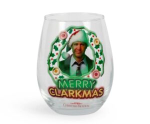 national lampoon's christmas vacation merry clarkmas stemless glass | 20 ounces