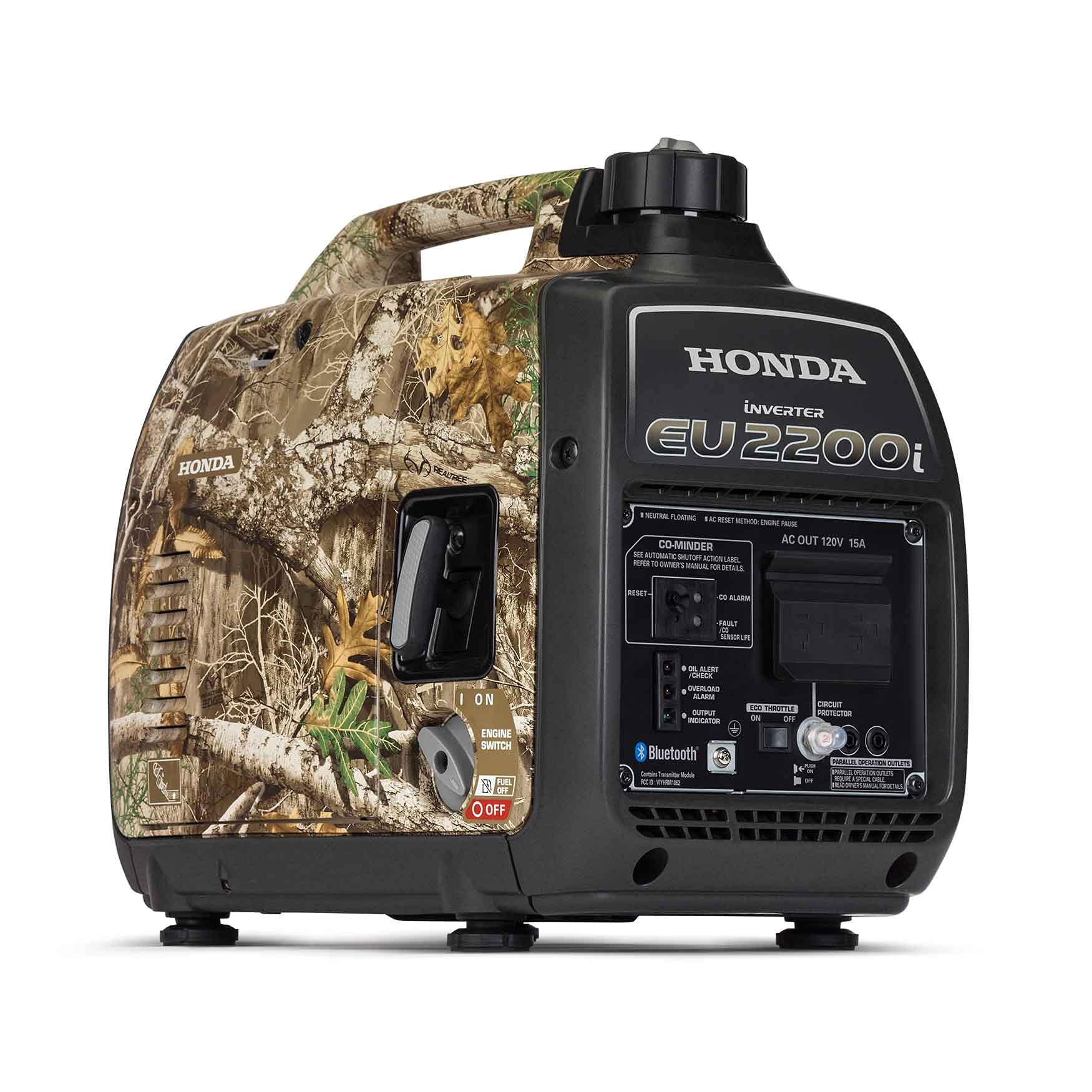 Honda EU2200i 120V 2200-Watt 121cc 0.95 Gallon Camo Inverter Generator with Co-Minder - 49-State