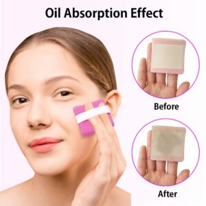 Beejong Oil Absorbing Sheets for Face – 50pcs Oil Blotting Sheets Anti-Shine Oil Absorbing Paper – Compact and Lightweight Case with Mirror 2.44" x 2.48" (Compact Case + 50pcs Oil Sheets)