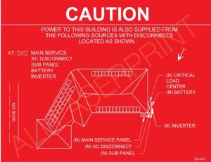 imprue solar placard- custom solar map laser engraved premium placard with red background white lettering- 5" x 6"