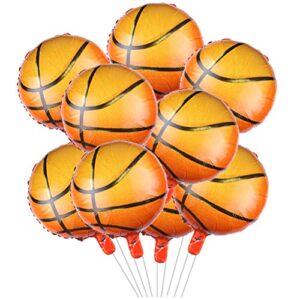 10pcs basketball balloons 18inch basketball birthday decorations aluminum foil sports mylar balloons basketball party decorations basketball birthday party supplies