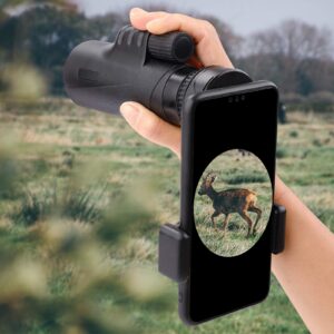 LAKWAR Telescope Phone Adapter, Universal Cell Phone Mount Compatible Binoculars, Monocular, Microscope, Spotting Scope, Telescope, Smartphone Holder Clip Bracket Fits Almost of Mobile Phones