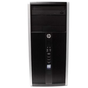 HP 6200 Desktop Tower, Intel Core i7 Quad Core, 16GB RAM, 500GB SSD, DVD, Wi-Fi, Windows 10 Pro, Periphio Wireless Keyboard, Periphio 1080p Webcam, 23.6-inch Monitor, Renewed