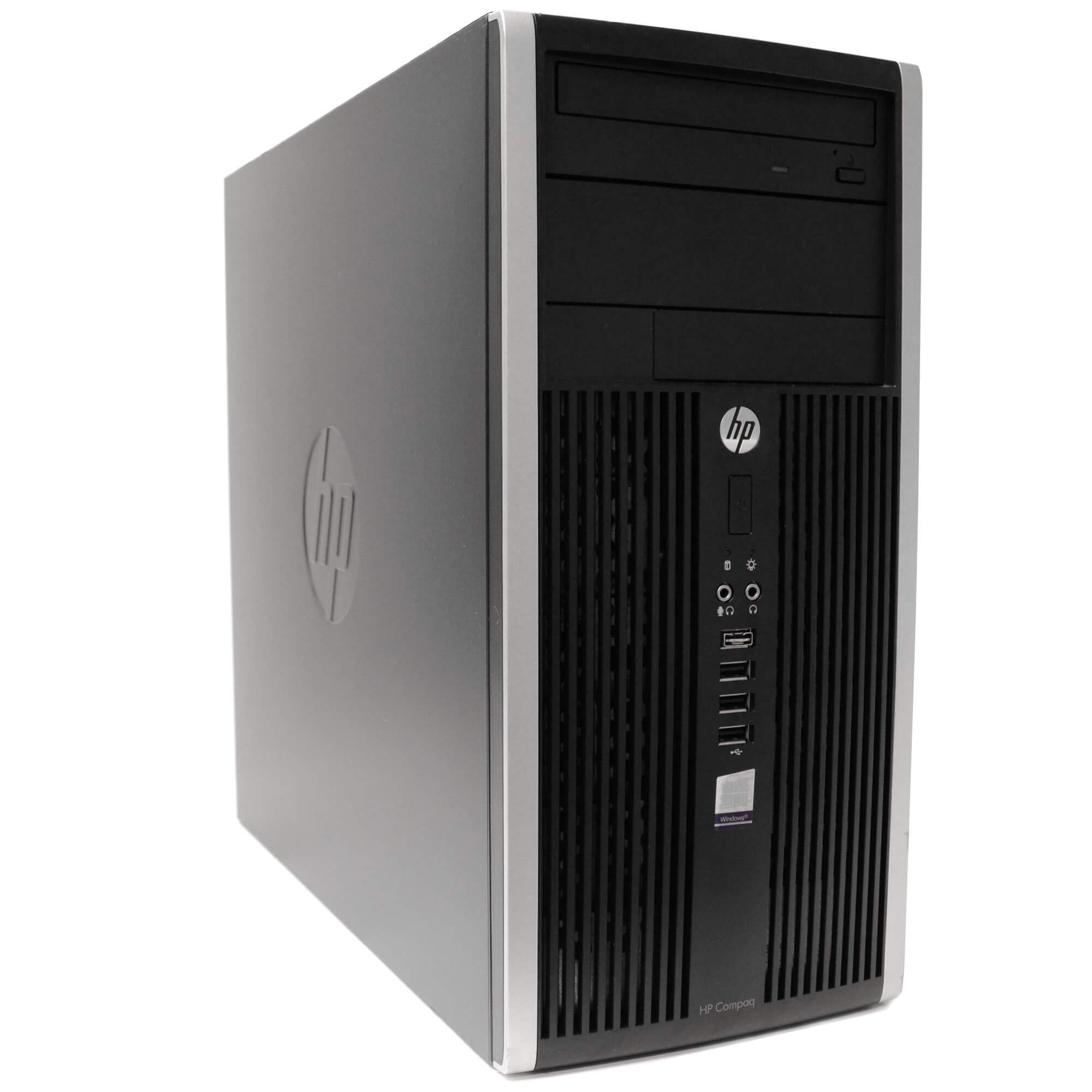 HP 6200 Desktop Tower, Intel Core i7 Quad Core, 16GB RAM, 500GB SSD, DVD, Wi-Fi, Windows 10 Pro, Periphio Wireless Keyboard, Periphio 1080p Webcam, 23.6-inch Monitor, Renewed