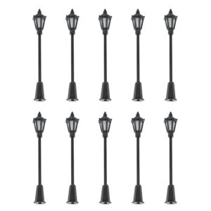 maxmoral 10pcs 70mm model railway antique lamp garden street light ho oo tt scale 1:100 new