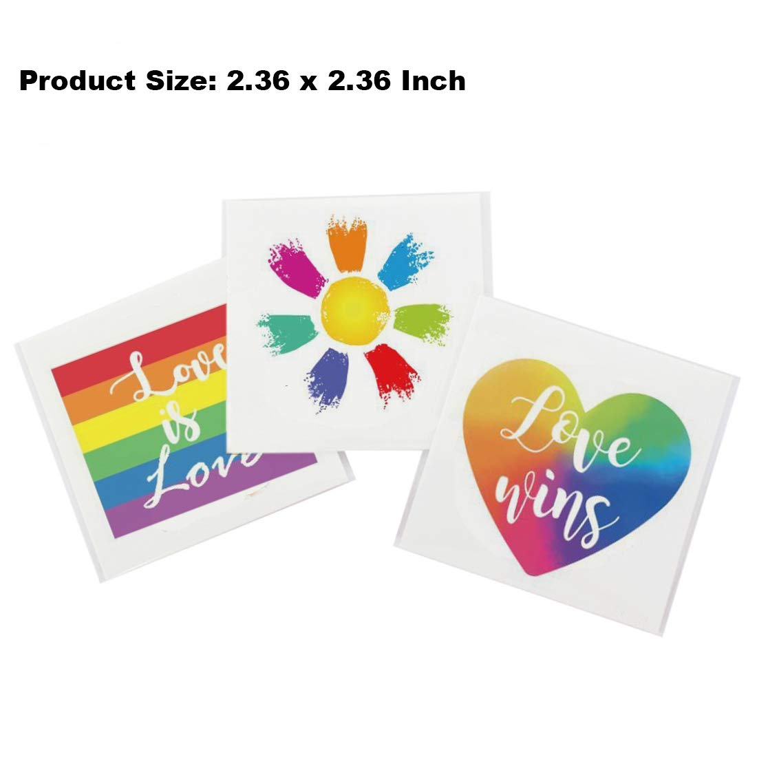 Ooopsiun 40 Sheets Rainbow Temporary Tattoos - Pride Tattoos Butterfly/Flower/Heart/Rainbow Tattoos for Pride Festivals (Rainbow 1)