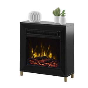 Twin Star Home Wall Mantel Electric Fireplace, Black