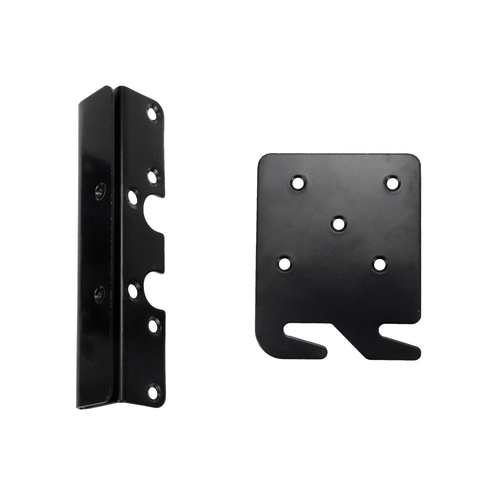 Geesatis 2 Set Bed Adapter Conversion Kit Heavy Duty Bed Frame Brackets Adapter Bed Rail Hook Plates Bolt-On to Hook-On Conversion, with Mounting Screws