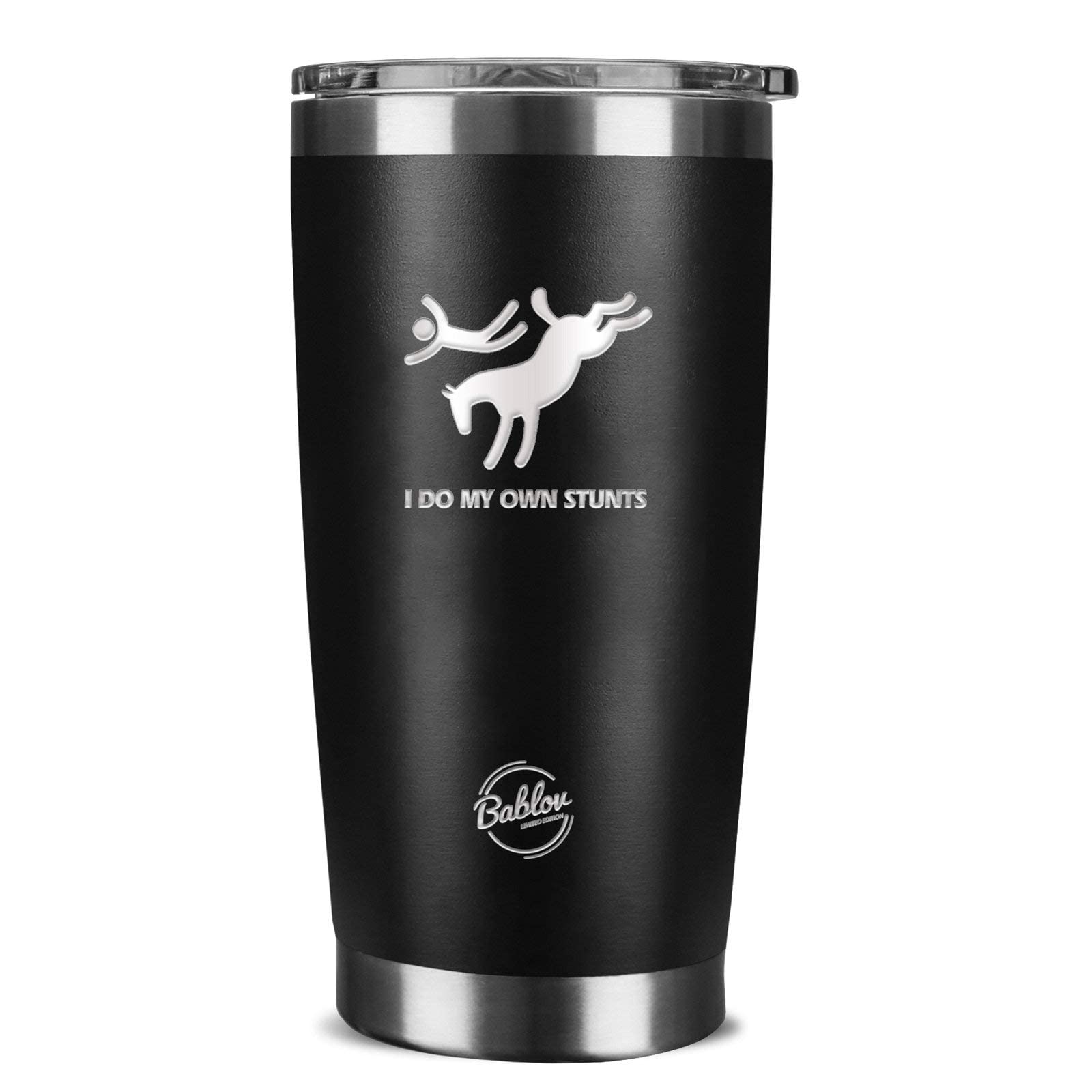 Horse Gifts For Women -Funny Gifts for Horse Lovers Unique Wine Glass For Her,Girls, Mom, Aunt,Coworkers,Friends Novelty Coffee Tumbler Cup 20oz Black I do