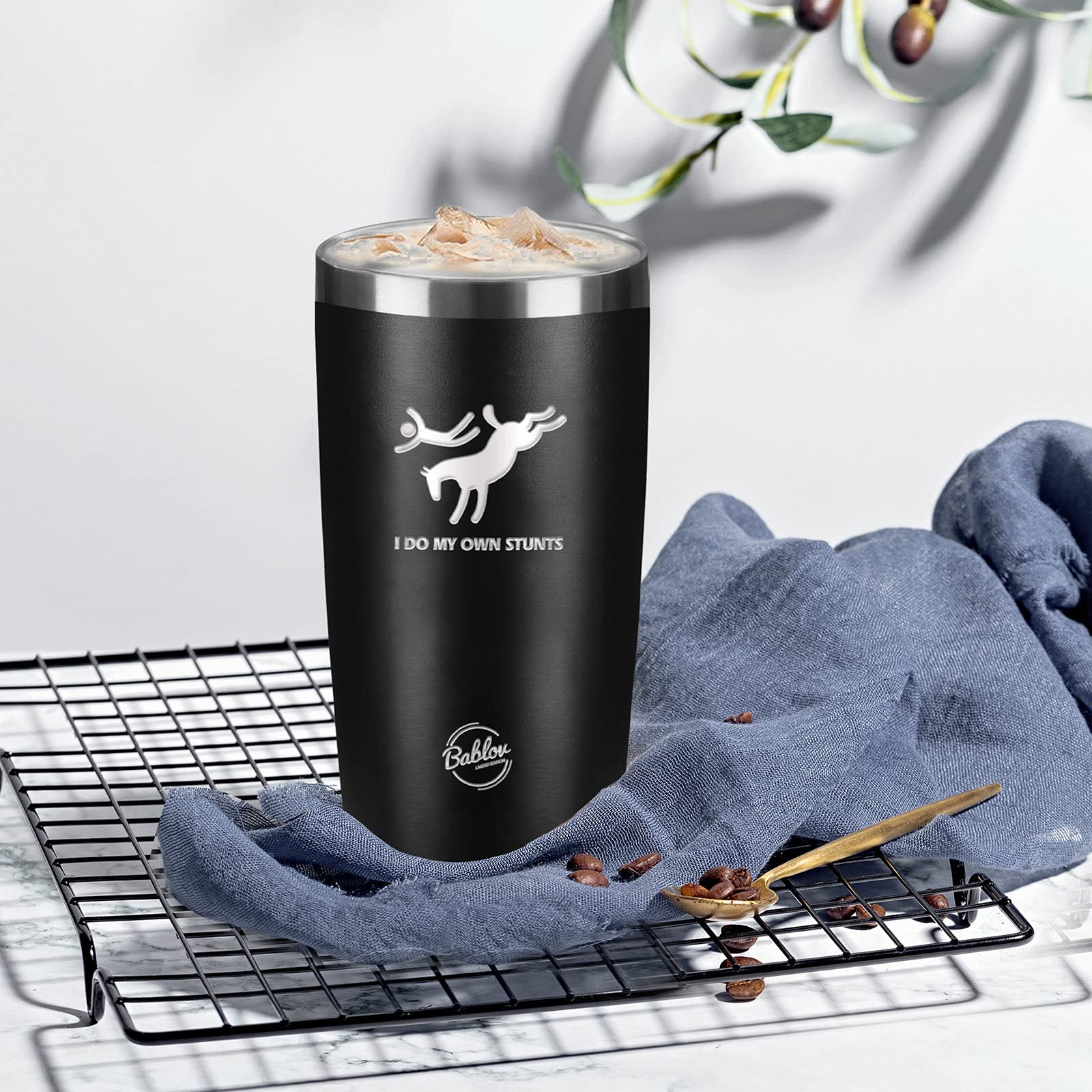 Horse Gifts For Women -Funny Gifts for Horse Lovers Unique Wine Glass For Her,Girls, Mom, Aunt,Coworkers,Friends Novelty Coffee Tumbler Cup 20oz Black I do