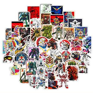 50pcs cartoon gundam waterproof stickers for gifts water bottle cup laptop skateboard luggage box vinyl graffiti patches brmld