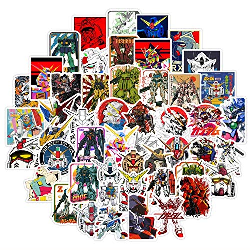 50Pcs Cartoon Gundam Waterproof Stickers for Gifts Water Bottle Cup Laptop Skateboard Luggage Box Vinyl Graffiti Patches BRMLD