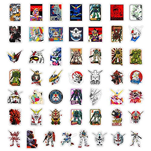 50Pcs Cartoon Gundam Waterproof Stickers for Gifts Water Bottle Cup Laptop Skateboard Luggage Box Vinyl Graffiti Patches BRMLD