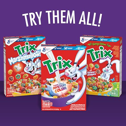 Trix Fruity Breakfast Cereal, 6 Fruity Shapes, Whole Grain, Family Size, 16.1 OZ