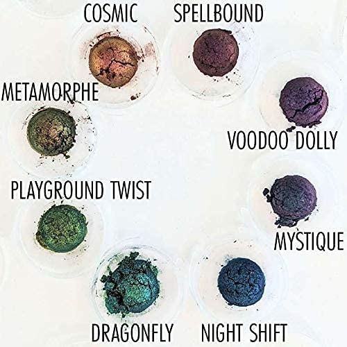 Concrete Minerals MultiChrome Eyeshadow, Intense Color Shifting, Longer-Lasting With No Creasing, 100% Vegan and Cruelty Free, Handmade in USA, 2.4 Grams Loose Mineral Powder (Sample Bundle)