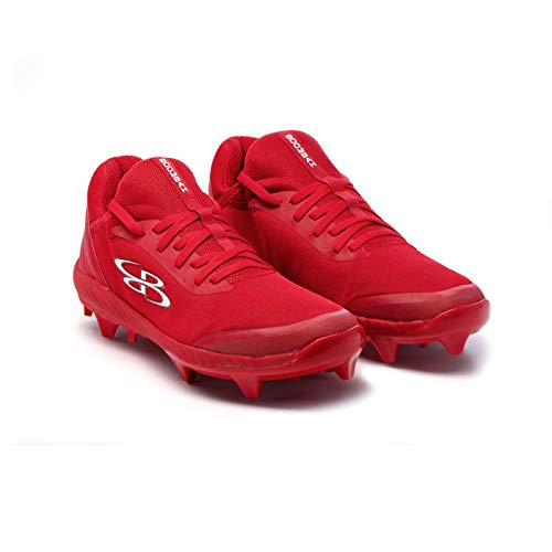 Boombah Women's Raptor Low Molded Cleats Red/Red - Size 8.5