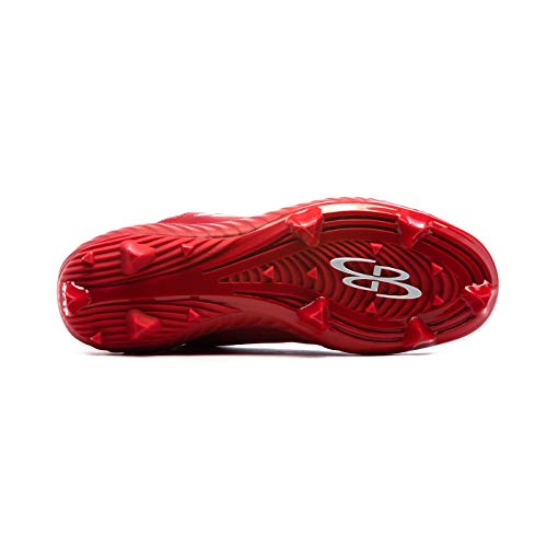 Boombah Women's Raptor Low Molded Cleats Red/Red - Size 8.5