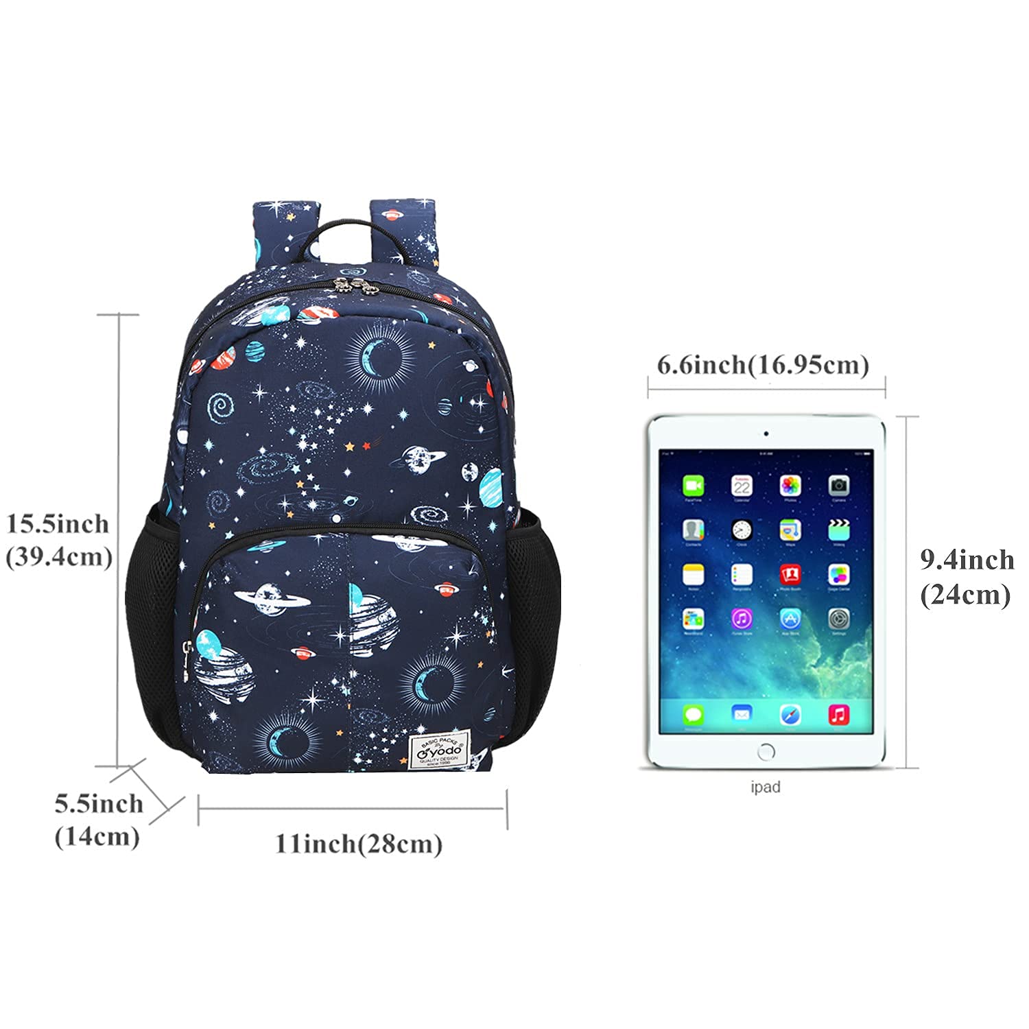 yodo Little Kids School Bag Pre-K Toddler Backpack - Name Tag and Chest Strap,Space