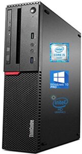 lenovo thinkcentre m900 sff desktop computer, intel core i5-6500 upto 3.6ghz, 32gb ram, 256gb ssd, 4k 2-monitor support displayport, hdmi, dvd-rw, ac wi-fi, bluetooth - windows 10 pro (renewed)