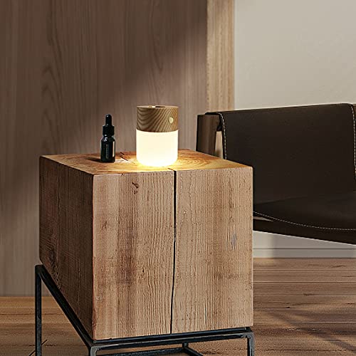 Gingko Smart Diffuser Lamp Approx. 3" x 3" x 4" Led Desk Lamp and Diffuser Walnut