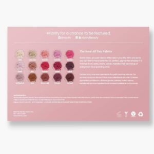 Karity 15 Rosé All Day Highly Pigmented Professional Bubbly Eyeshadow Palette - Everyday Makeup Shadow Palette with Intense Pigment