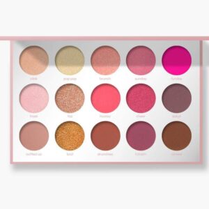 Karity 15 Rosé All Day Highly Pigmented Professional Bubbly Eyeshadow Palette - Everyday Makeup Shadow Palette with Intense Pigment