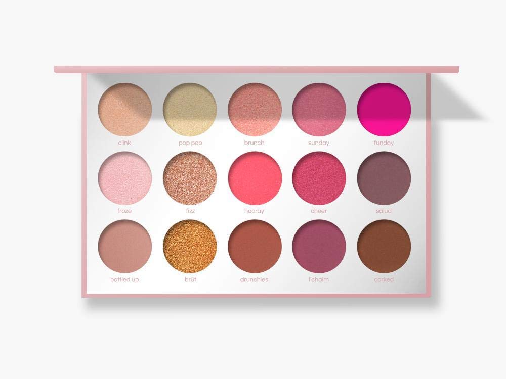 Karity 15 Rosé All Day Highly Pigmented Professional Bubbly Eyeshadow Palette - Everyday Makeup Shadow Palette with Intense Pigment