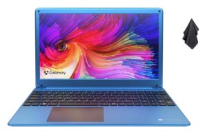 2021 newest gateway 15.6" fhd ultra slim laptop, amd ryzen 5 3450u (better than i7-8565u), 16gb ram, 256gb ssd, thx audio, fingerprint scanner, webcam, hdmi, wifi, windows 10 home, blue+oydisen cloth