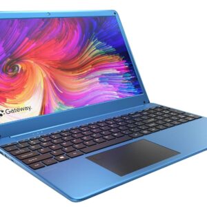 2021 Newest Gateway 15.6" FHD Ultra Slim Laptop, AMD Ryzen 5 3450U (Better Than i7-8565U), 16GB RAM, 256GB SSD, THX Audio, Fingerprint Scanner, Webcam, HDMI, WiFi, Windows 10 Home, Blue+Oydisen Cloth