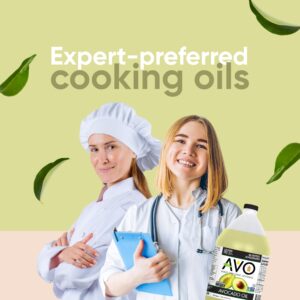 AVO NON GMO 100% Avocado Oil, 1 Gallon 128 Fl-oz, NO Preservatives Added