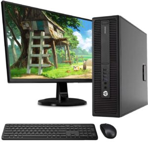 hp 800 g2 sff computer desktop pc, intel core i5-6500 3.2ghz processor, 32gb ram, 1tb ssd, wireless keyboard & mouse, wifi | bluetooth, new hp 23.8 lcd monitor, windows 10 pro (renewed)