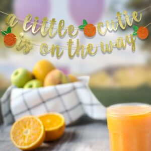 A Little Cutie Is On The Way Banner, Citrus Banner, Orange Theme Birthday, Cutie Baby Shower, Little Cutie Birthday Party Decor